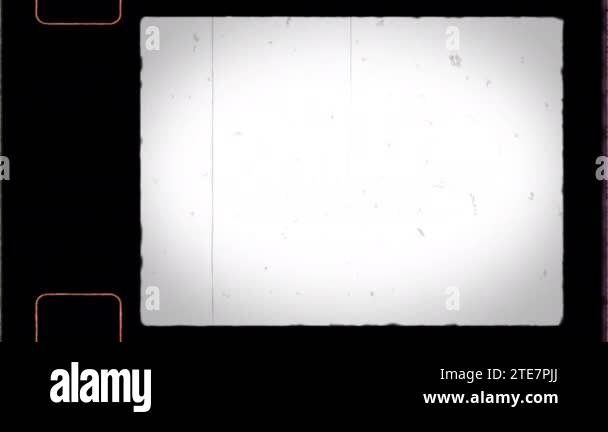 16mm Film Frame 4K with Sprocket Hole and Noise, Dust, Hair, Scratches ...