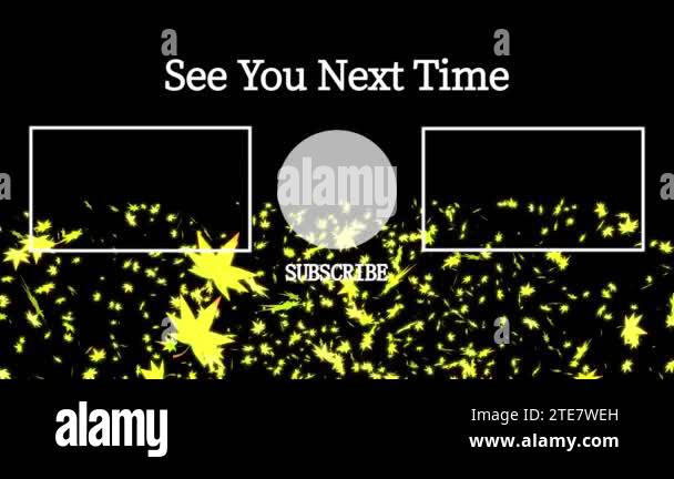 YouTube end card ending screen motion graphics Stock Video Footage - Alamy