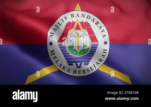 Melaka City Malaysia Flag Loop Background 4K Stock Video Footage - Alamy