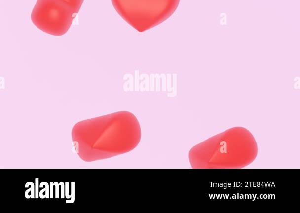 Heart particles, looping animation, spinning and dancing Stock Video ...