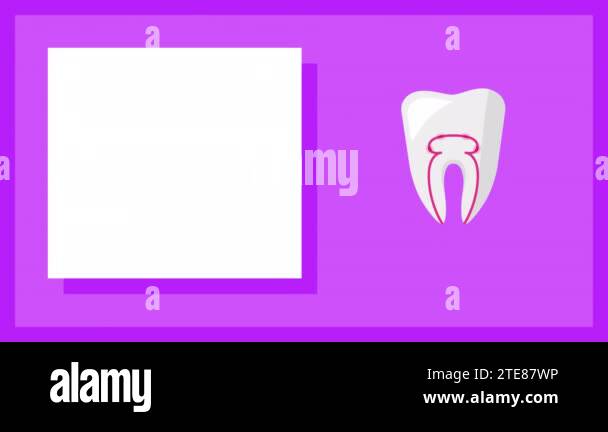 4k video of cartoon tooth on purple background Stock Video Footage - Alamy