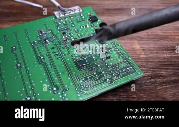 electrical devices and chip soldering Stock Video Footage - Alamy