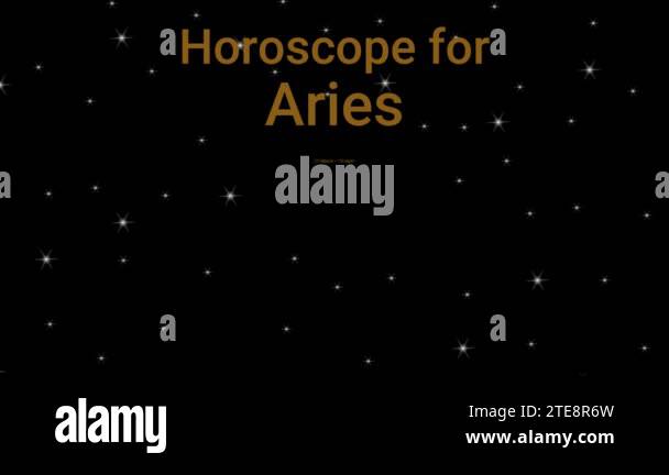 A 4k animation video introduction of the Aries horoscope, indicating ...
