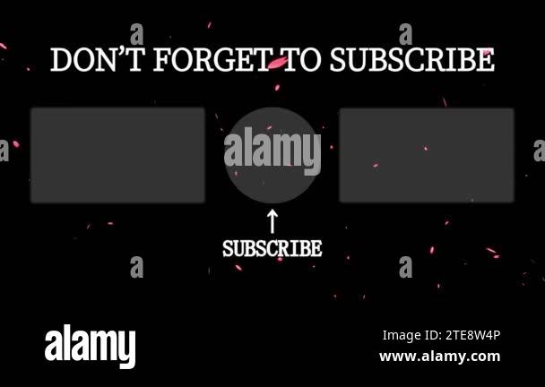 YouTube end card ending screen motion graphics Stock Video Footage - Alamy