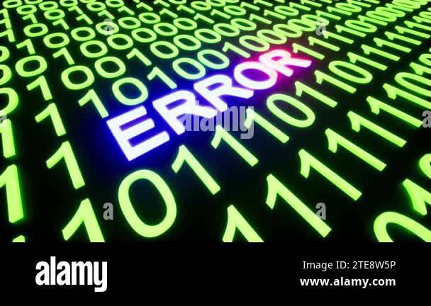 Vintage error code is blink digital wallpaper design Technology network concept Bad interference ...