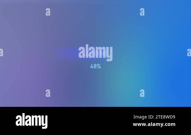 Background with colored loading line with percentages. Motion. Loading ...
