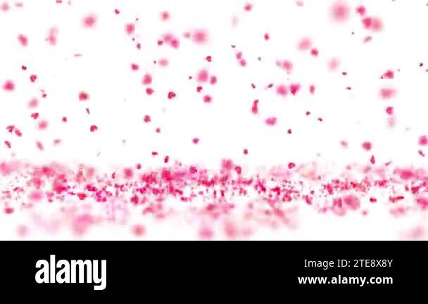 rising and floating Heart particle animated background video. Red love ...