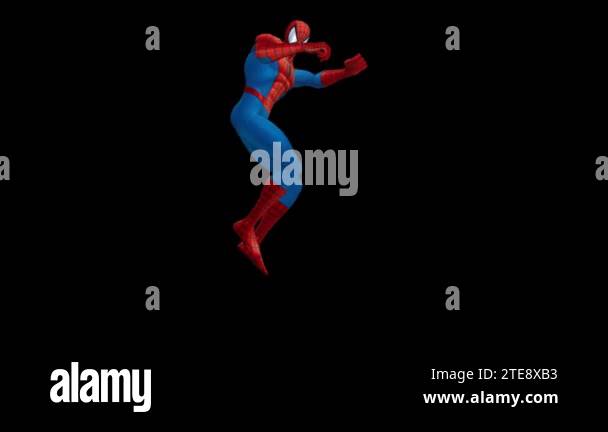 Spider-Man Across the Spider-Verse 3D animation of movement from ...