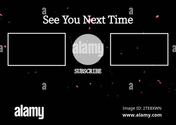 YouTube end card ending screen motion graphics Stock Video Footage - Alamy