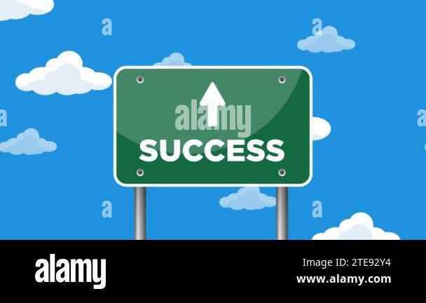 Success road sign Stock Videos & Footage - HD and 4K Video Clips - Alamy
