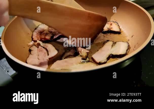 Plate fried bacon slices Stock Videos & Footage - HD and 4K Video Clips ...