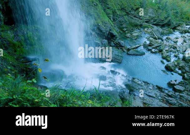 Green nature with green waterfall landscape Stock Videos & Footage - HD ...