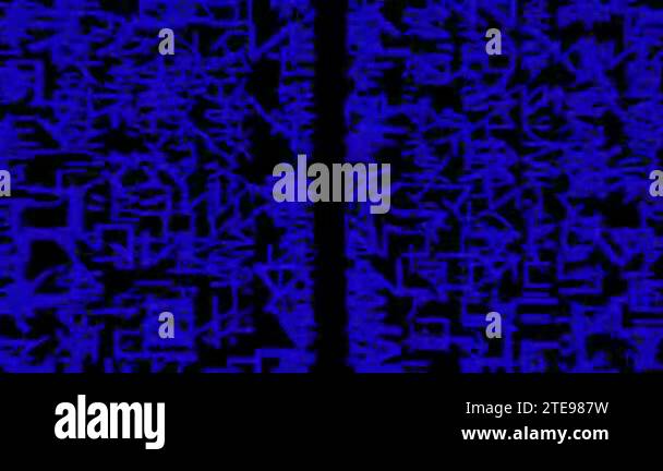 Moving in the 3D matrix. 3D animation. Moving matrix 3D symbols. VJ ...