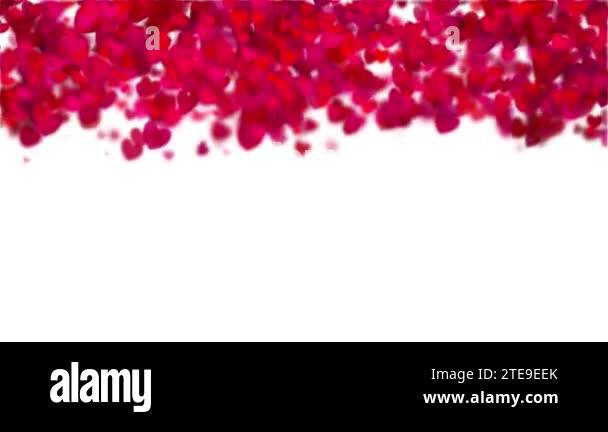 rising and floating Heart particle animated background video. Red love ...