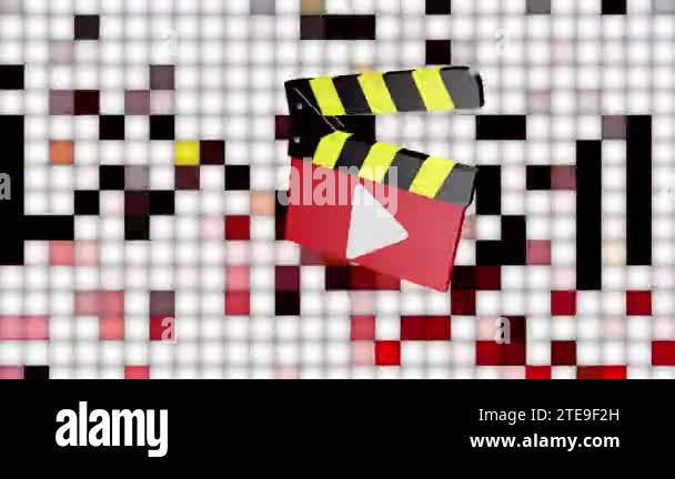 Continuously swirl video symbols on a colorful background Stock Video ...