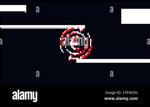 glitch letter B animated. isolated on black background.digital glitch ...