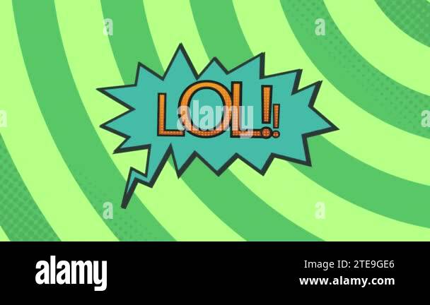 Animation of comic 5 options text over multiple comic speech bubbles ...