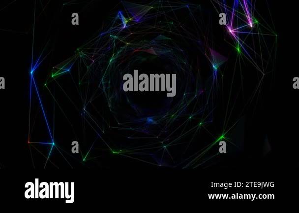 Digital 3d lowpoly plexus animation background. Abstract Plexus background animation. 3d ...