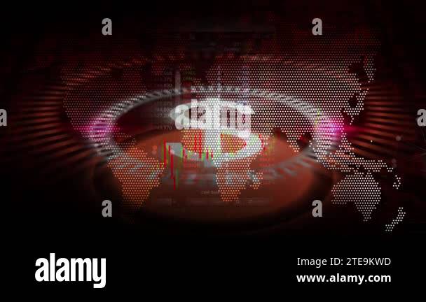 The dollar symbol is in the center and the colorful lines continually ...