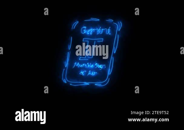 Gemini is the animation of the zodiac sign. Astrological mutable sign ...