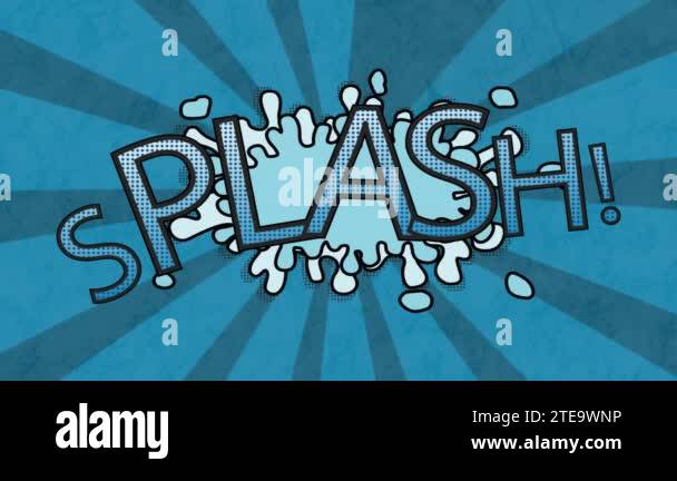 Animation of comic 5 options text over multiple comic speech bubbles ...