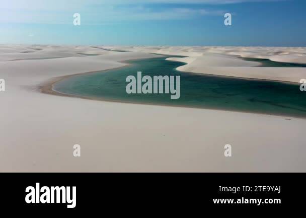 Sand dunes and rain water lagoons at northeast brazilian paradise ...