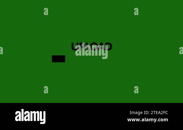 upload bar icon animation. green background. 4K motion animation Stock ...