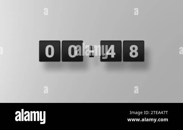 Countdown. Countdown 5 minutes. Countdown on glossy black box. Black ...