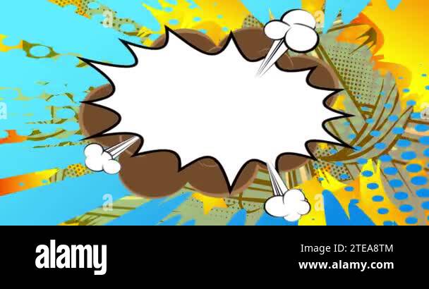 Retro comic style Speech Bubble background. Manga cartoon backdrop ...