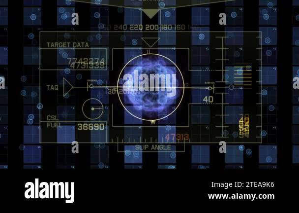 Animated Digital Dashboard.Visionary dashboard for data analysis. Futuristic display of graphs ...
