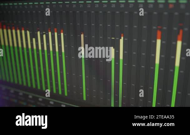Audio track equalizer. Working with sound in the editing program ...