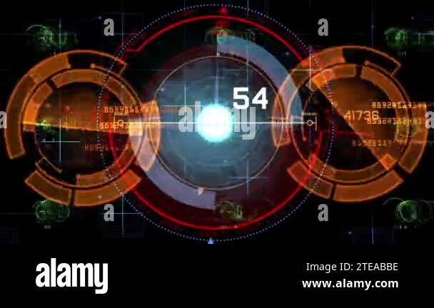 Animated Digital Dashboard.Visionary dashboard for data analysis. Futuristic display of graphs ...