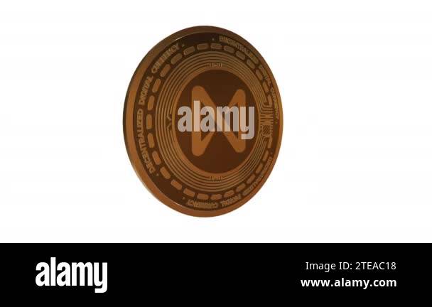 3D Rotating Near Protocol Cryptocurrency Coin Seamless Looping ...