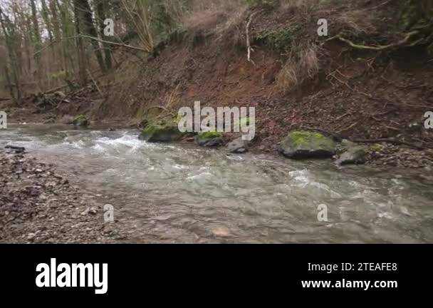 Damaged bridge shows broken bridge after heavy rainfall and extreme ...