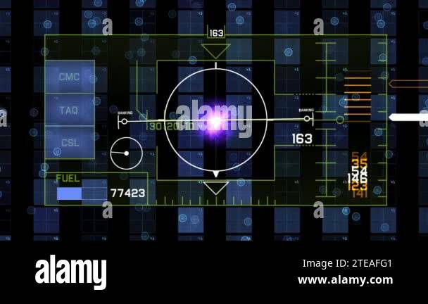 Animated Digital Dashboard.Visionary dashboard for data analysis. Futuristic display of graphs ...