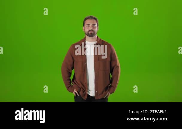 Surprised man grabbing face and open mouth in studio Stock Video ...