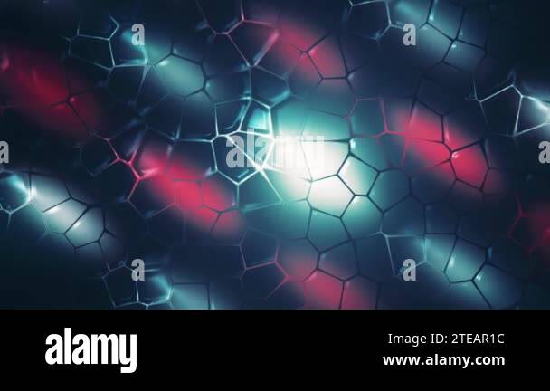 Chloroplast eukaryotic cell animation under the microscope. Motion. Abstract visualization of ...