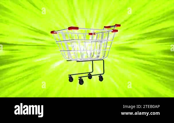 A continuous swirl shopping cart symbol looks modern Stock Video ...