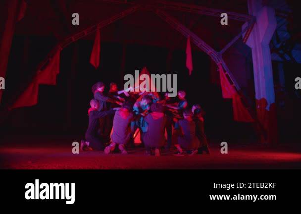 Minsk, Belarus, January 9, 202 : A young guy dances in a circle of ...