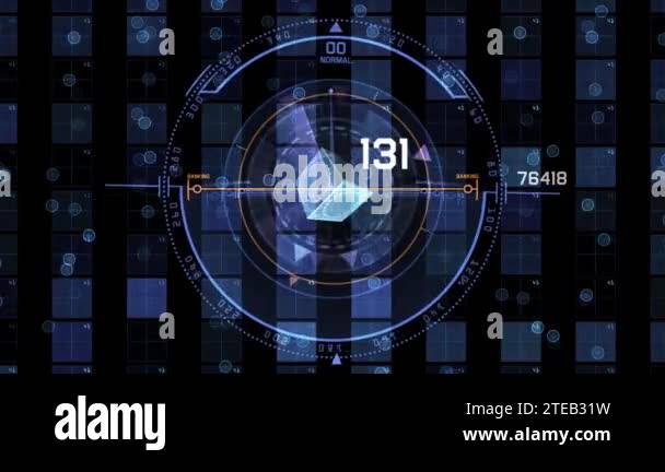 Animated Digital Dashboard.Visionary dashboard for data analysis. Futuristic display of graphs ...