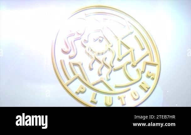 Pluton PLU Cryptocurrency Logo Coin 3d Animation Motion Graphics Reveal ...