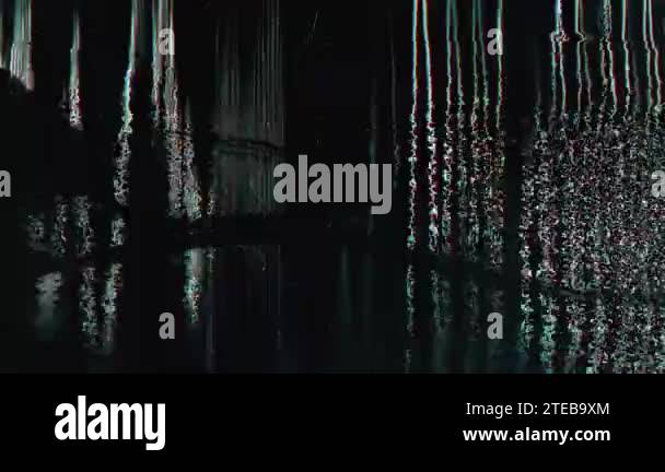 VHS noise overlay. Glitch texture. Old TV interference. Blue red black ...