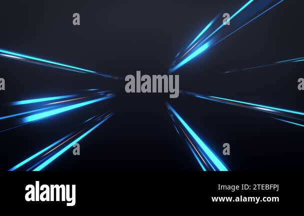 Abstract Dark Glow Blue light rays Background. Perspective view of Blue ...