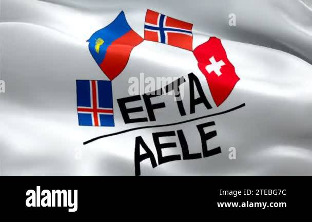EFTA logo. National 3d European Free Trade Association logo waving ...