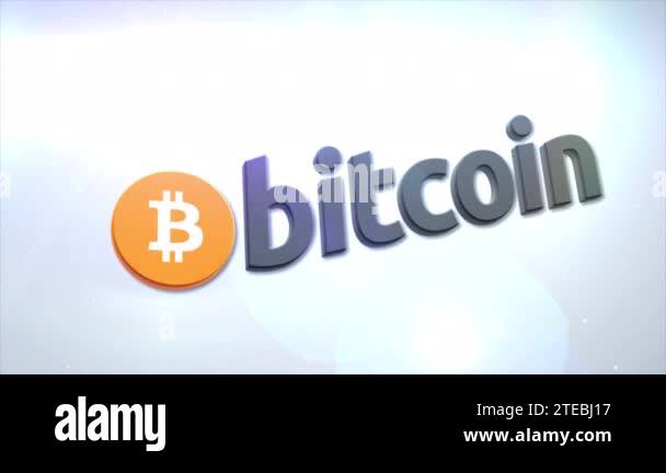 Bitcoin BTC Alternative Cryptocurrency Logo Coin 3d Animation Motion ...