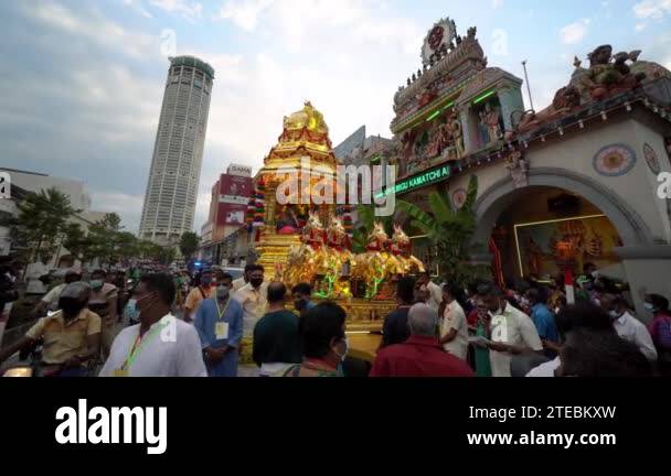 Georgetown, Penang, Malaysia - Jan 17 2022: Golden chariot in front of ...