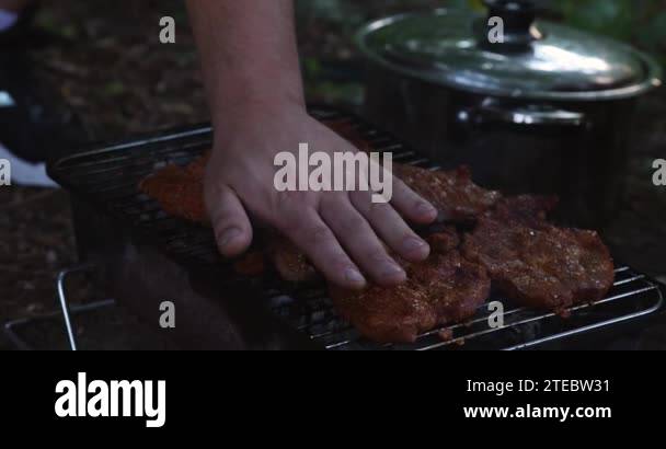 Barbecue scenery roasted meat Stock Videos & Footage - HD and 4K Video ...