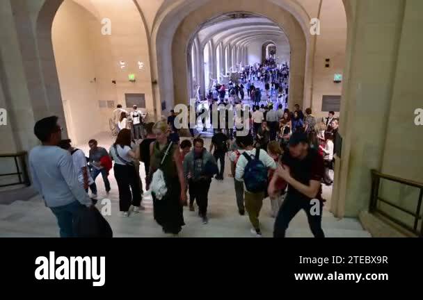 Paris, France, June 2022. POV footage of the person descending the ...