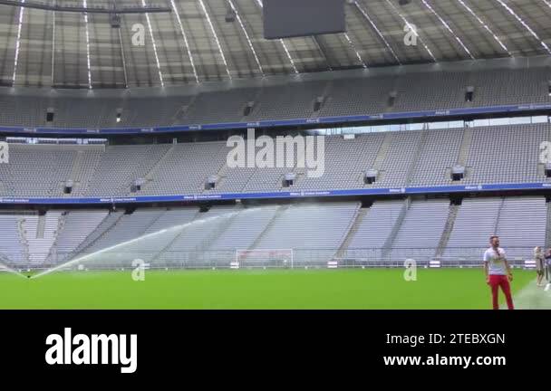 MUNICH, GERMANY - JUNE 28: Allianz Arena football stadium on June 28 ...