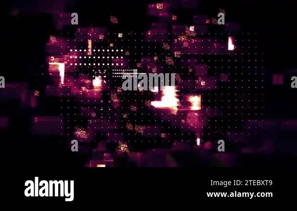 4k abstract bright digital grid data communication with earth ...